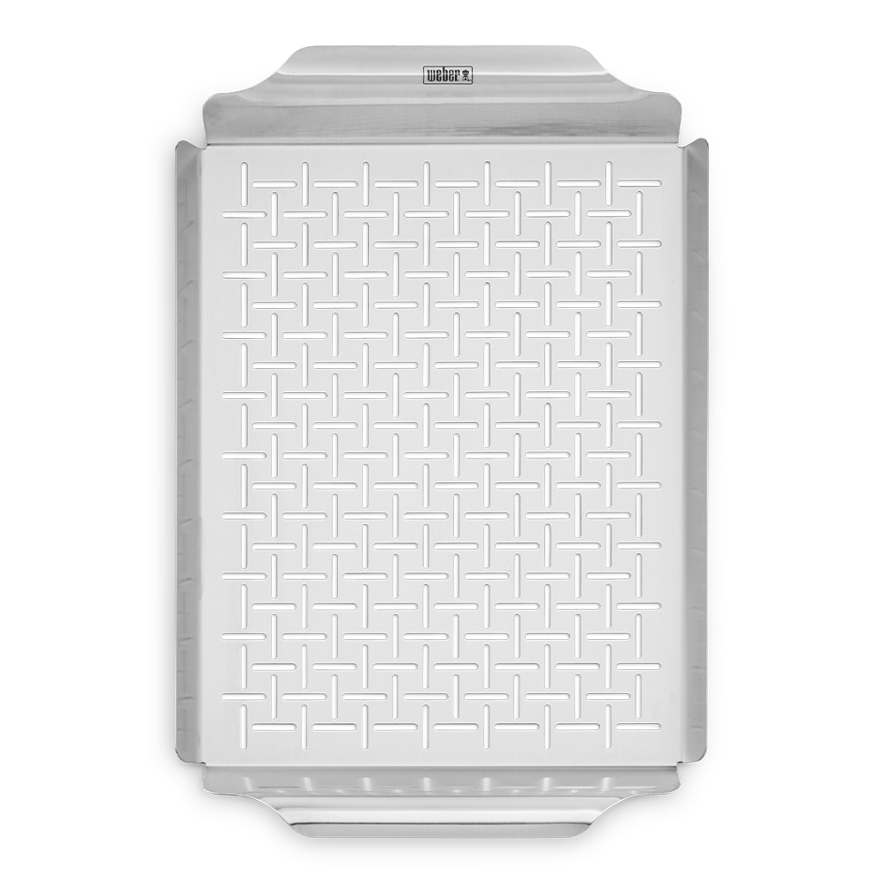 Vassoio Inox Deluxe, 30 x 45 cm Weber – 6435 – Mondo Verde Garden