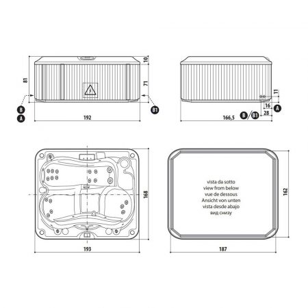 Minipiscina Idromassaggio Jacuzzi® J-215™ Classic – Silverwood – Mondo ...