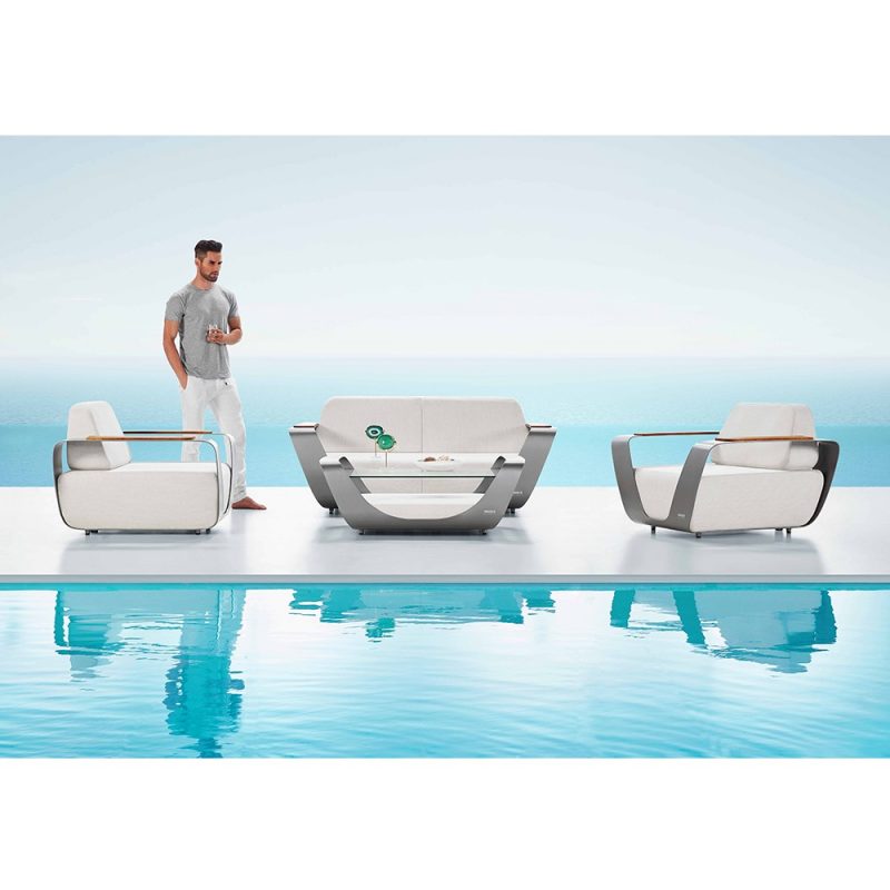 Salotto da Esterno Onda in Alluminio Higold – Silver – Mondo Verde Garden