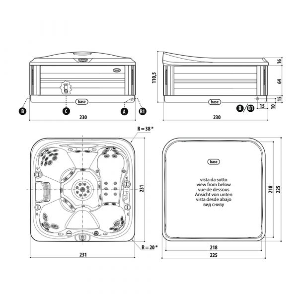 Minipiscina Idromassaggio Jacuzzi® J-475™ – Modern Hardwood – Mondo ...