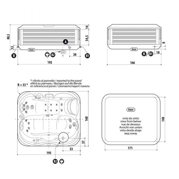 Minipiscina Idromassaggio Jacuzzi® J-315™ – Modern Hardwood – Mondo ...