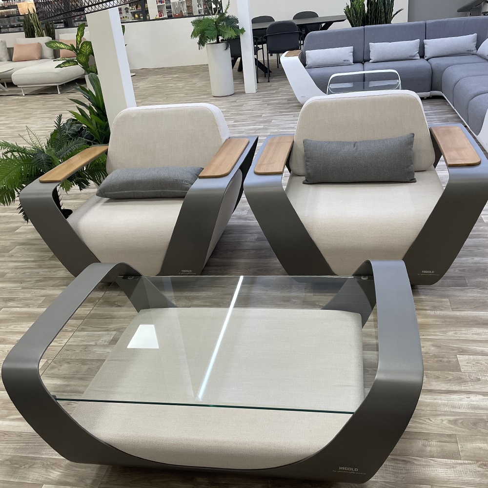 Salotto da Esterno Onda in Alluminio Higold – Silver – Mondo Verde Garden