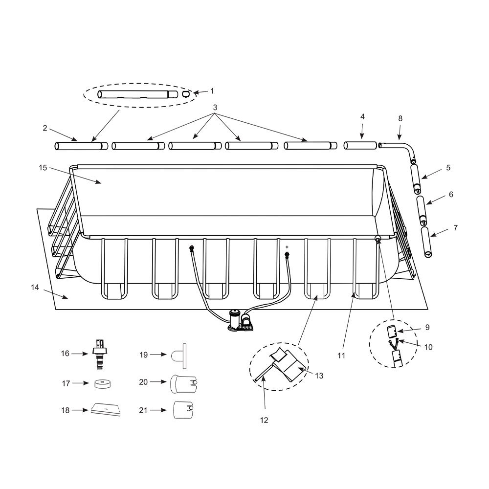 Ricambi per Piscine Intex Ultra XTR Rettangolari – tutti i modelli – Mondo Verde Garden