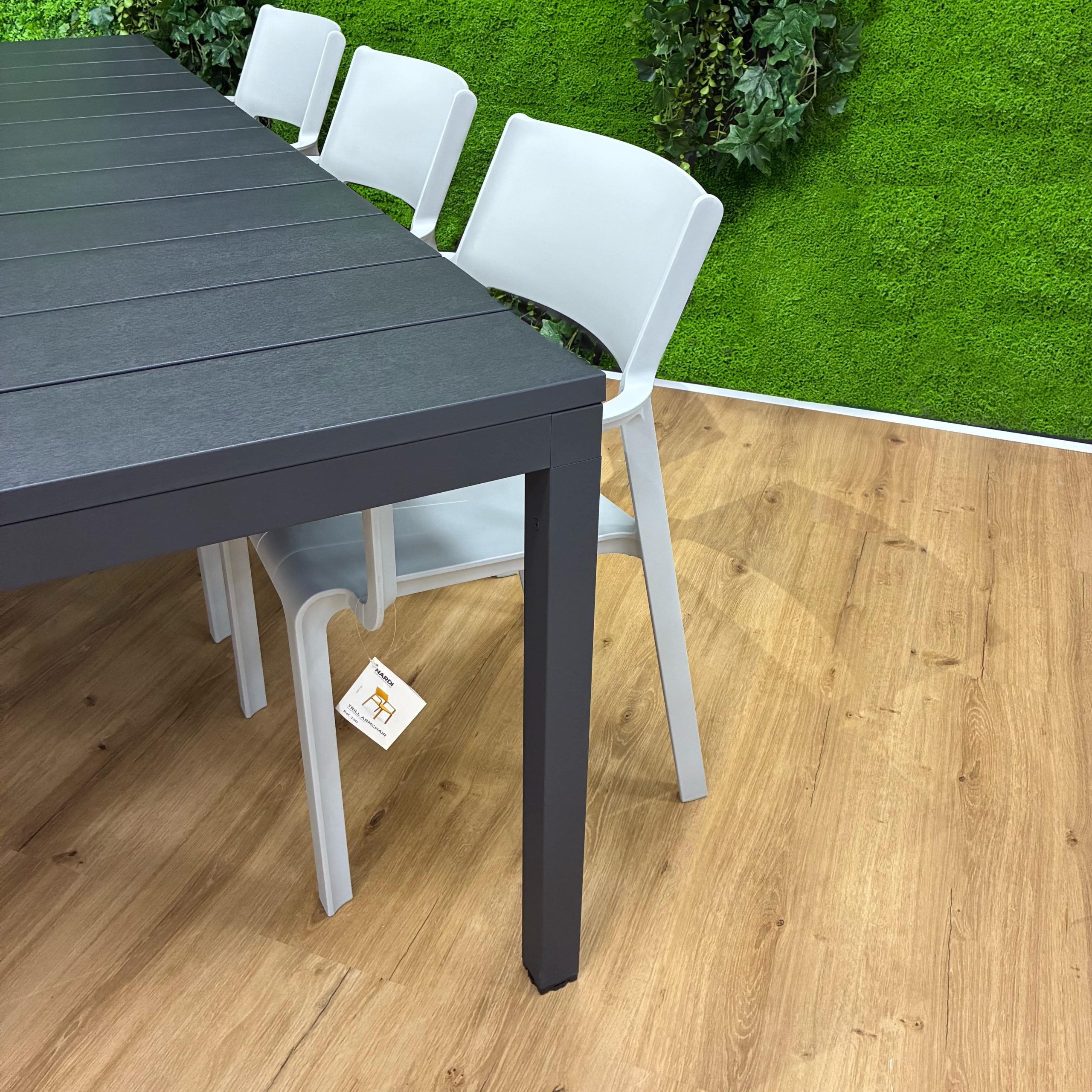 Tavolo Rio Polipropilene 210/280 x 100 cm + 6 Trill Armchair – Set Nardi – Mondo Verde Garden